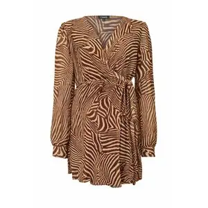 CHIARELLA Neutrals Adele Dress- Zebra Print - Beige