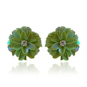 PINAR OZEVLAT Blossom Studs Pistachio - Green