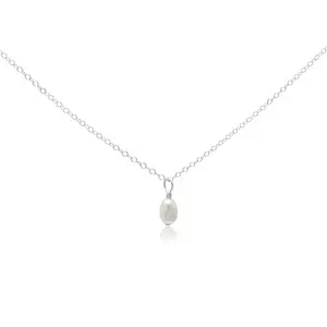 KIRI & BELLE Mini Florence Small Pearl Pendant Sterling Necklace - Silver