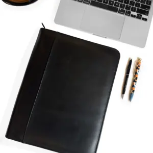 HIDES LEATHER CO. Leather Business Folder Organizer, Classic Docut Case