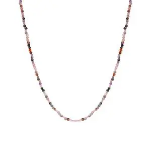 SPERO LONDON Fine Multicolour Tourmaline Sterling Silver Necklace - Gray