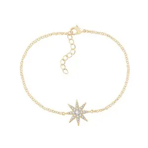 DIAMONBLISS Marilyn Monroe Hollywood Star Bracelet, Gold - Yellow