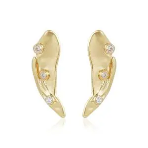 RARE MATTERS JEWELRY Angel Wings Stud Earrings - Gold