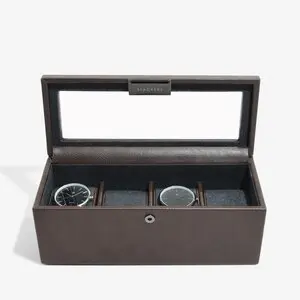 STACKERS Four Piece Watch Box - Brown
