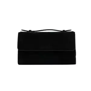 HAMEL ATELIER Avenue Suede Crossbody Bag - Black