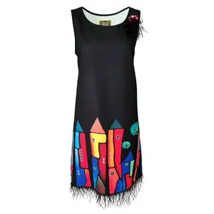 LALIPOP DESIGN Sleeveless Digital Print Mini Dress