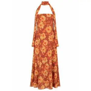 Mind Traveler Sara Brown & Floral Maxi Dress