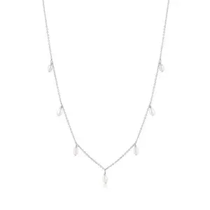 SET & STONES Silver / White Meri Necklace Silver - Silver/white