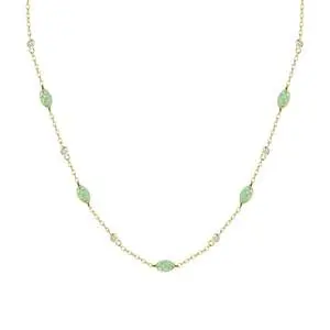 KAMARIA Drilled Opal Layering Necklace Light - Green