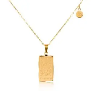 ARCTIC FOX & CO. Capricorn Zodiac Star Sign Necklace In 18ct -plated Stainless Steel - Gold