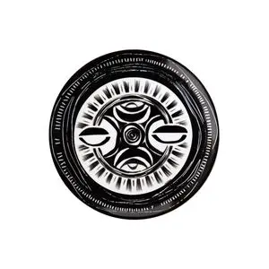 Mojjere Fine Porcelain Dessert Plate Black & White Design - Black/white