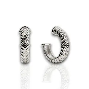 DANEILA LÉON Sterling Hoop Earrings - Silver