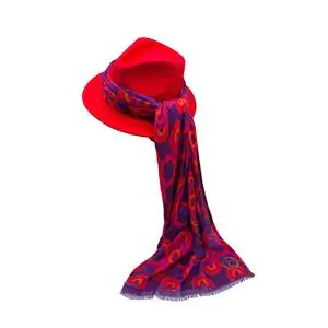 JULIA CLANCEY Fedora And Reversible Scarf Set