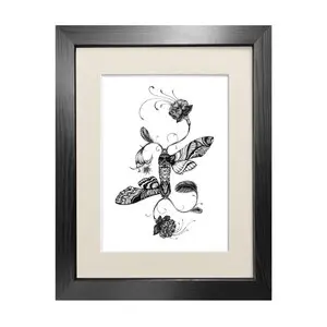 EMILY CARTER Fuchsiadoptera' Fine Art Print A4 - Black
