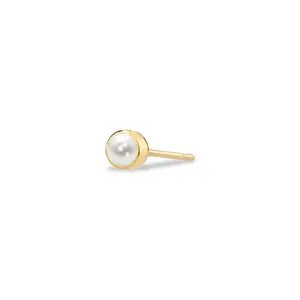Maya Brenner Designs Birthstone Stud - Yellow Pearl - June Gold