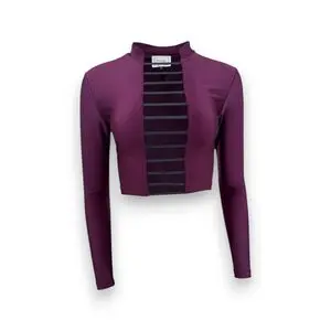 MONZLAPUR NEW YORK Cropped Top With Straps Vino - Red