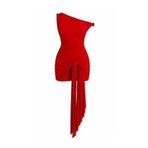 MAISON DE GALA Aurelia Crimson Mini Dress - Red