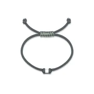 REIS JEWELLERY Single Cube Rope Bracelet - White