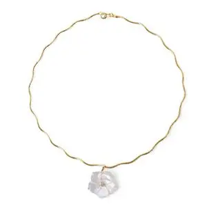 THE LINK BETWEEN White / Gold Renata Necklace Yellow Gold Vermeil - White/gold
