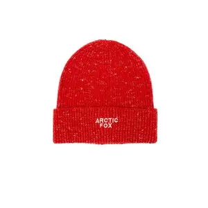 ARCTIC FOX & CO. The Embroide Beanie In Fiery Frost - Red