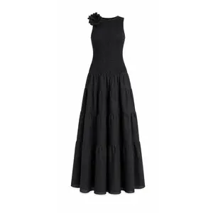 MARIELĒ Valentina Linen Maxi Dress - Blue