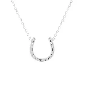 LEE RENEE Lucky Horseshoe Necklace - Silver