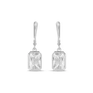SHYMI Victorian Style Fancy Shape Drop Earrings Emerald - Silver