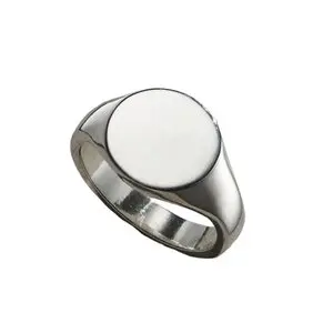 POSH TOTTY DESIGNS Sterling Circle Signet Ring - Silver