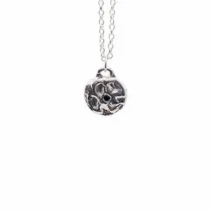 MOCA JEWELLERY Black / Silver Moon Gem Pendant - Sterling Sliver Black Gemstone Black/silver
