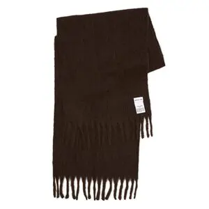 ARCTIC FOX & CO. The Reykjavik Scarf With Wool Dark Chocolate - Brown