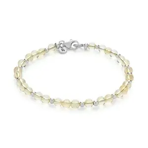 NELLOU JEWELLERY Jewel Bead November Birthstone Bracelet Sterling Citrine - Silver