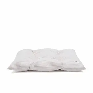 CAFIDE Bone Corduroy Dog Cushion Bed, Bela - White
