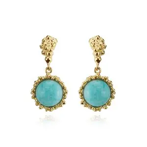 MOUNIR LONDON Amazonite Drop Earrings - Gray/yellow