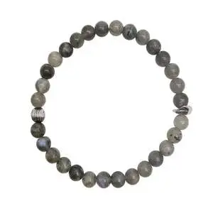 FARRA Labradorite Flexible Bracelet - Grey