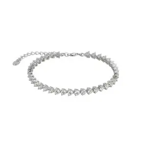 SPERO LONDON Round Circular Sterling Tennis Bracelet - Silver