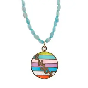 EBRU JEWELRY Larimar Choker Enjoy Necklace - Blue