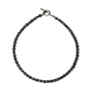 KYBELE STUDIO Portofino Necklace With Dark Freshwater Pearls - Grey
