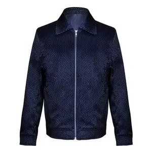 DAVID WEJ Washington Aviator Jacquard Jacket - Blue