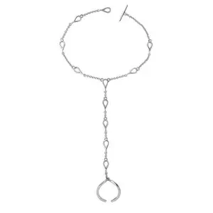 LUCY QUARTERMAINE Solid Sterling Petal Hand Chain - Silver