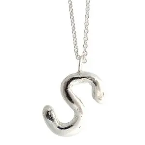KAREN HALLAM Initial Necklace A-z - Silver