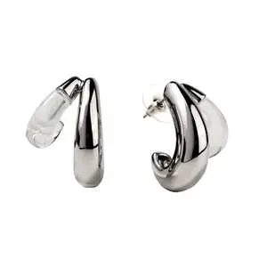 ZYNNIA COLLECTIVE Double Take Hoops - Silver