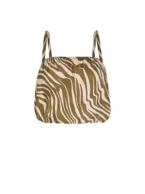 CHANGE OF SCENERY Neutrals Dani Top In Serengeti - White