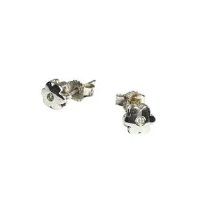TG-JEWELLERY BY TAMARA GERVASIO Silver / White Flower Diamond Stud Earrings In White Gold - Silver/white