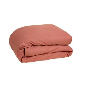 Joro Percale Organic Cotton Duvet Cover Bark - Red