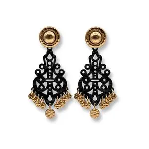 MICHAEL NASH JEWELRY Alice Resin Cut Out Earrings - Black