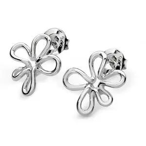 LUCY QUARTERMAINE Large Open Splash Studs - Silver