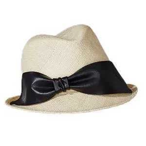 MISA HARADA MILLINERY Neutrals Sandy Natural Panama Straw Hat - Black