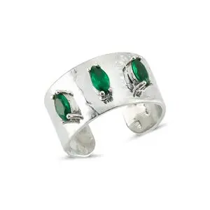 REIAN JEWELLERY Troya Marquise Ring Green - Silver