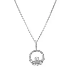 KATIE MULLALLY Claddagh Charm & Chain - Silver