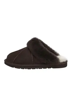 EVERAU AUSTRALIA Magpie Slippers In Chocolate